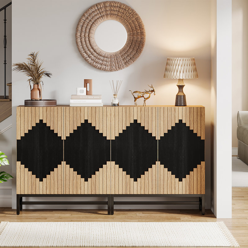 Ebern Designs Farmhouse Sideboard Cabinet with Doors | Wayfair